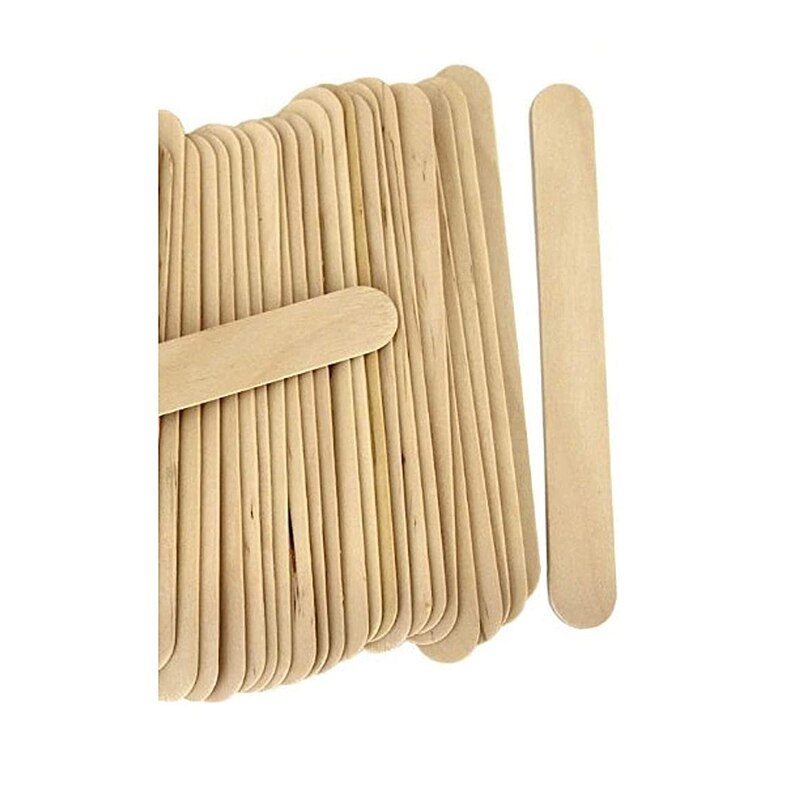 Natural Wood Craft Pack of 100 Pieces Craft Sticks... – Grandado