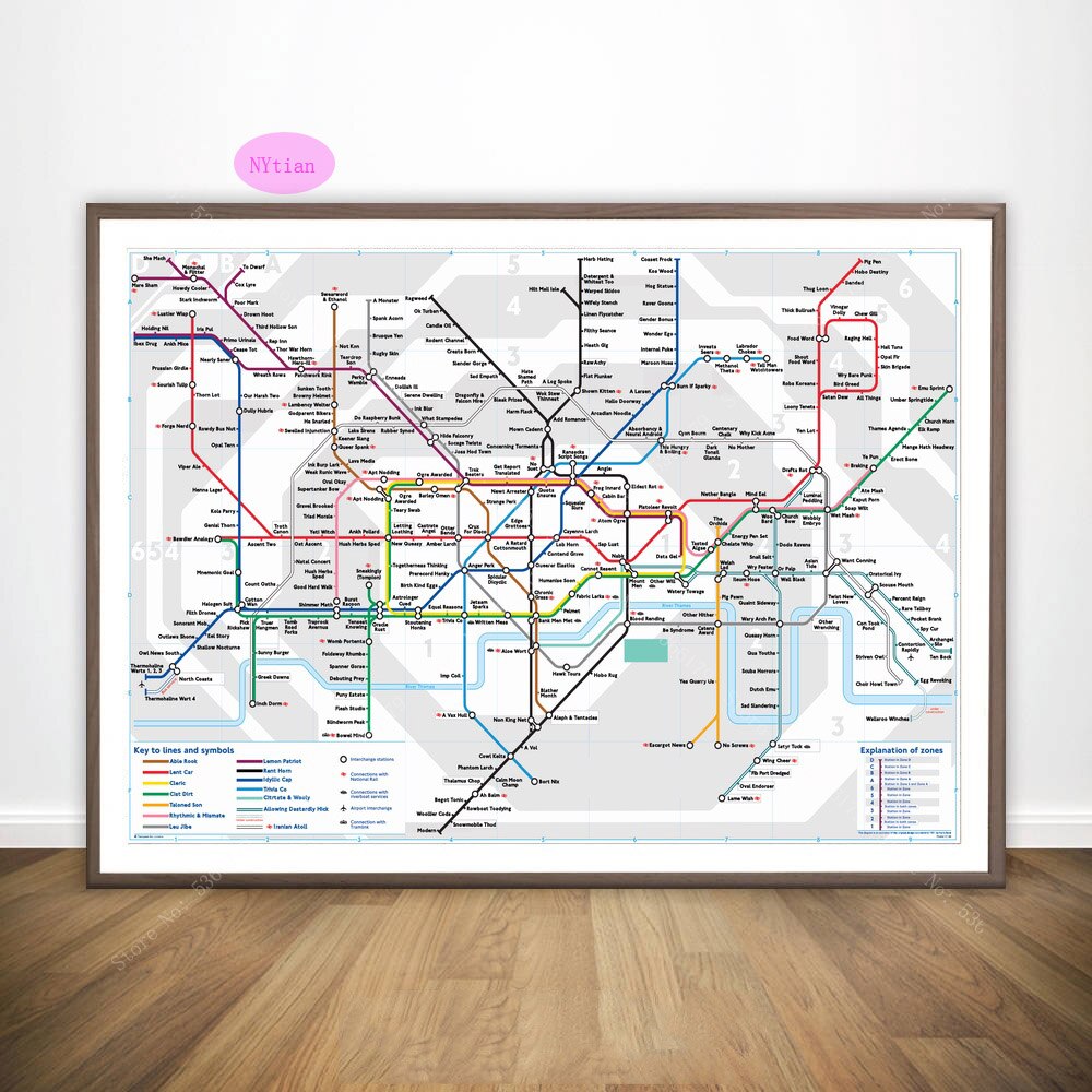 NT1125 Classic London Underground Train Map Movie ... – Vicedeal