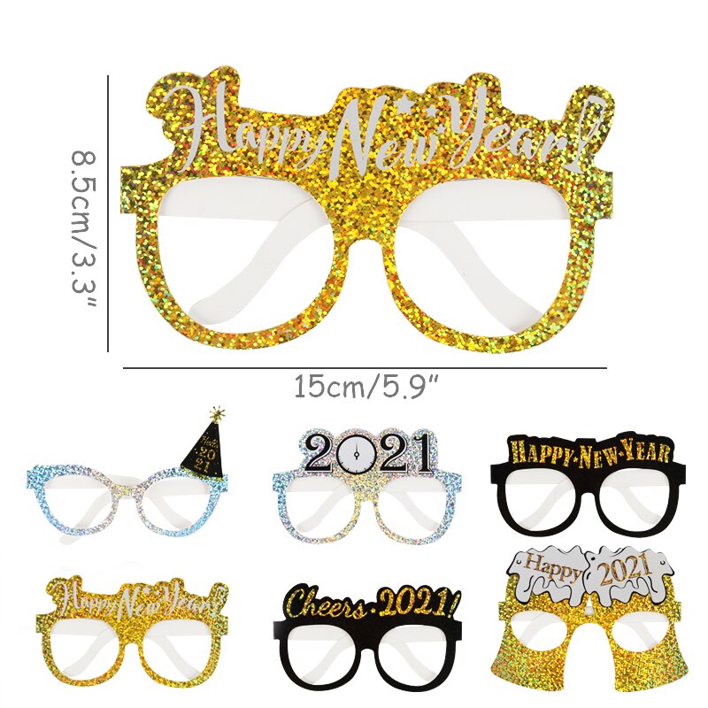 Gelukkig Nieuwjaar Photo Booth Props Papier Fotoli... – Grandado