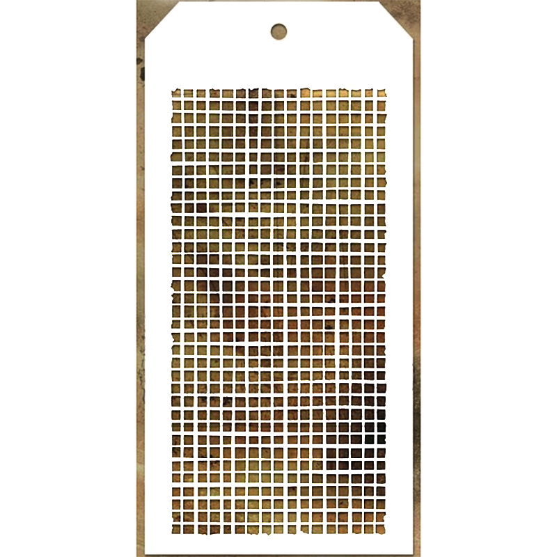 Square Grid Pattern Label Tag Plastic Stencil for ... – Grandado