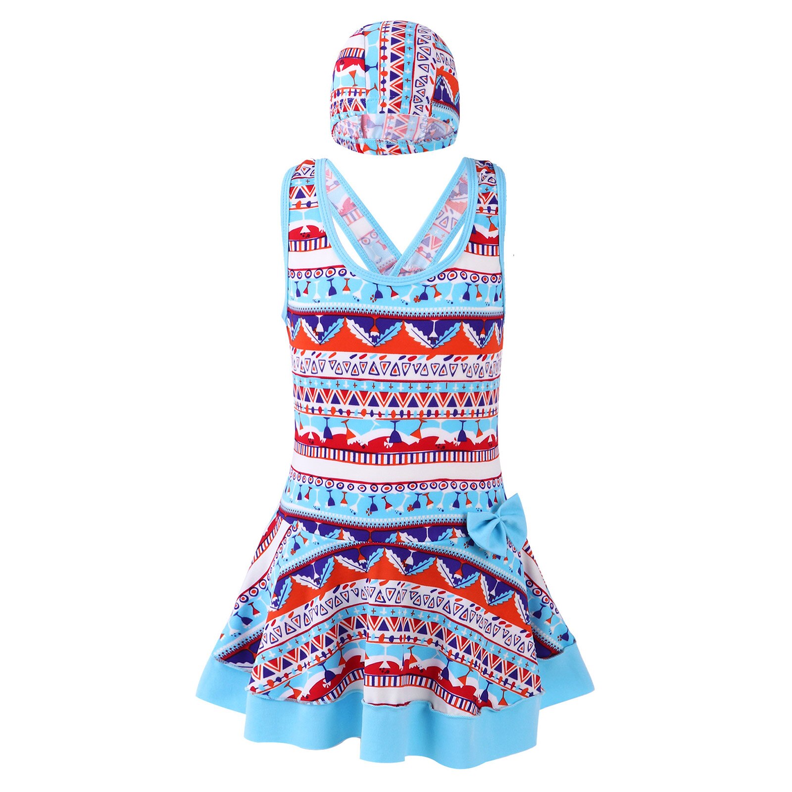 Kids Girls Swimwear Swimming Suit Straps Cross at ... – Grandado