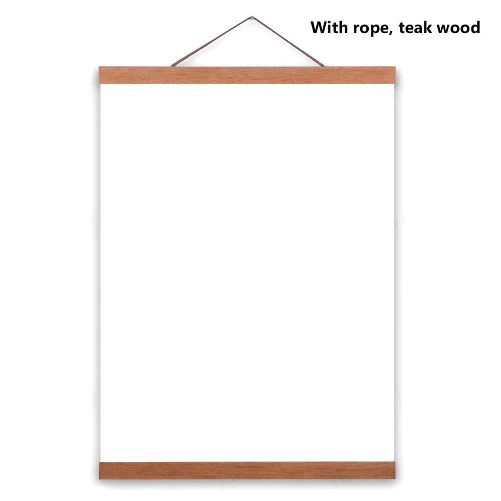 Houten posterhanger, fotomagnetisch frame, vier kl... – Grandado