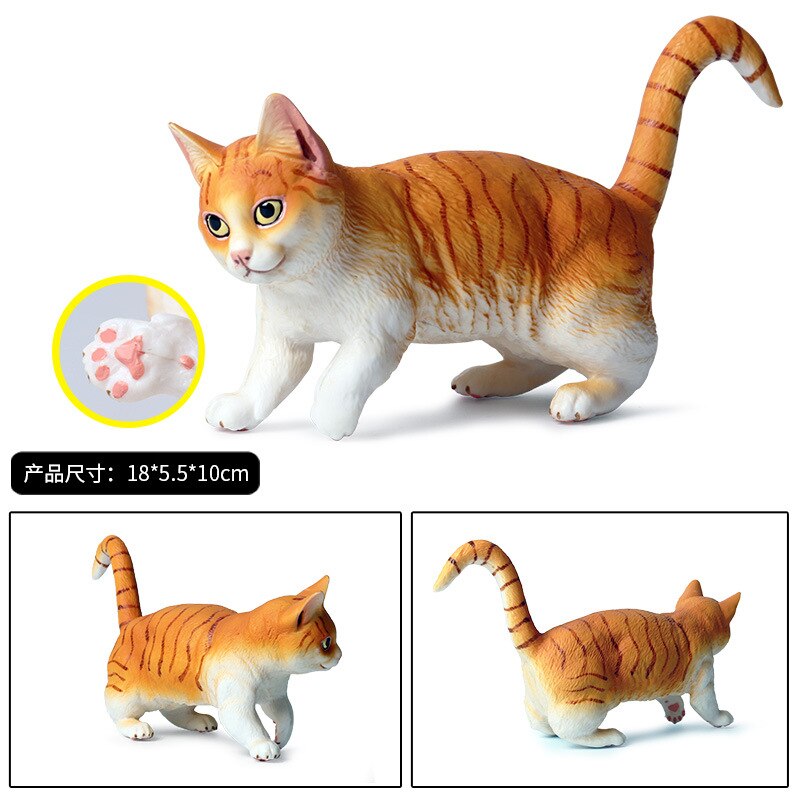 18*5.5*10CM Solid Simulation Wild Animal Cat Model... – Grandado