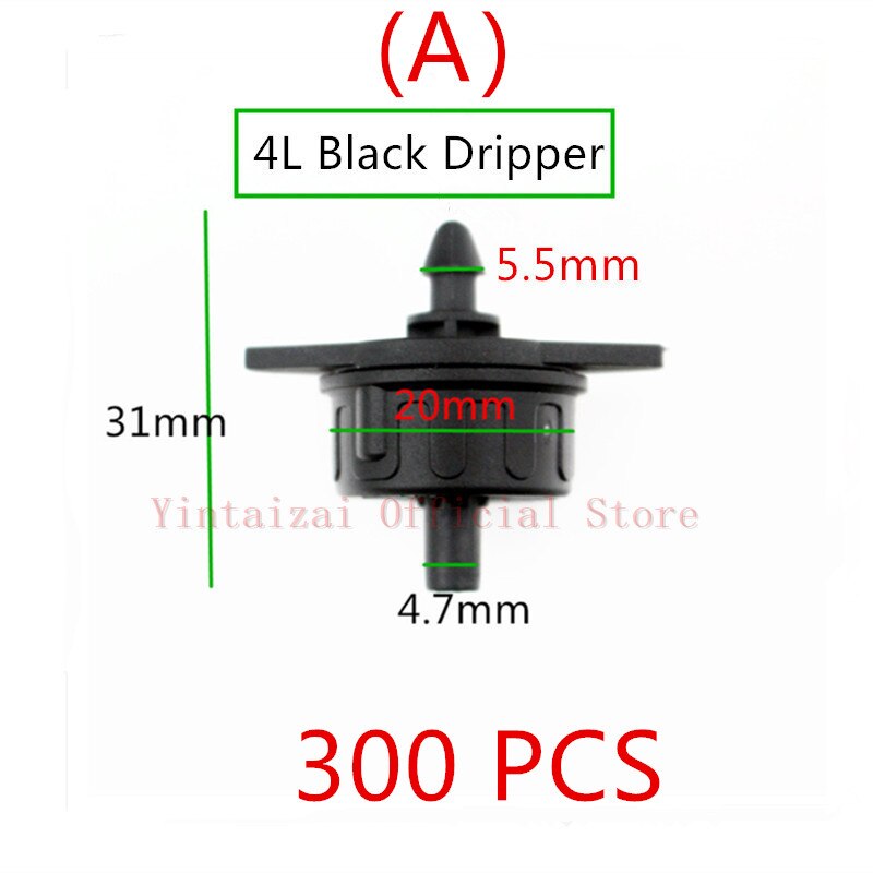 300pcs/pack 4L/H 8L/H Pressure Compensating Drip I... – Grandado
