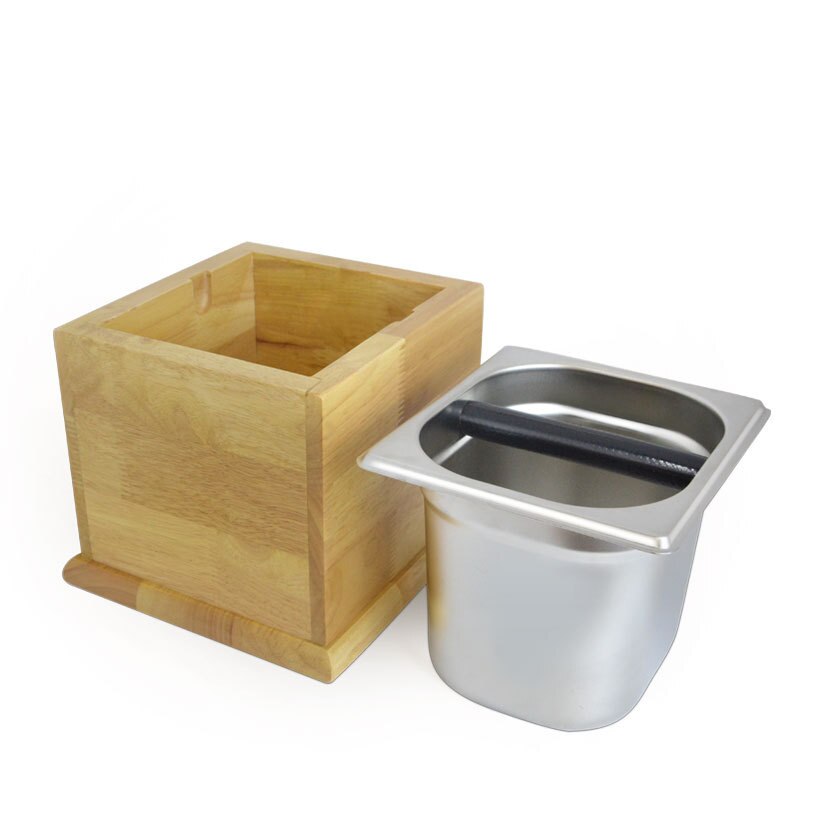 Bamboo Espresso Coffee Knock Box With Rubber Conta... – Grandado