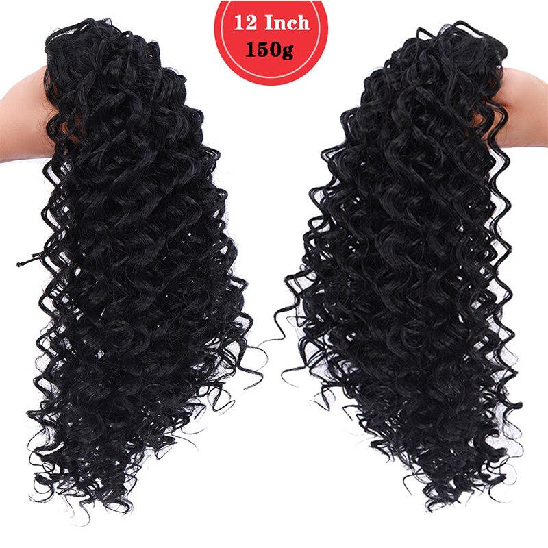 LUPU Type 8 inch Long Afro Kinky Curly Ponytail Ex... – Grandado
