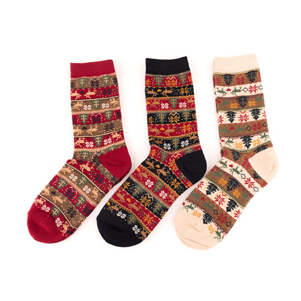 1 Pair Christmas Women Socks Funny Vintage Santa C... – Vicedeal