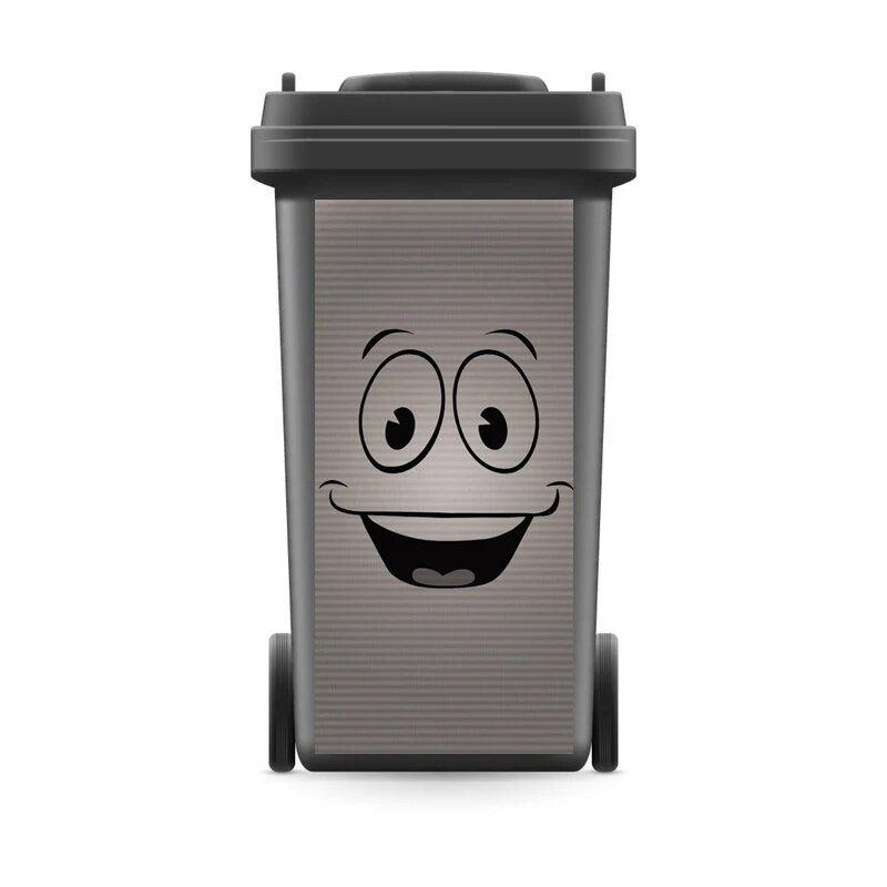 DIY 3D Rubbish Bin Sticker Cartoon Smile Art Wall ... – Grandado