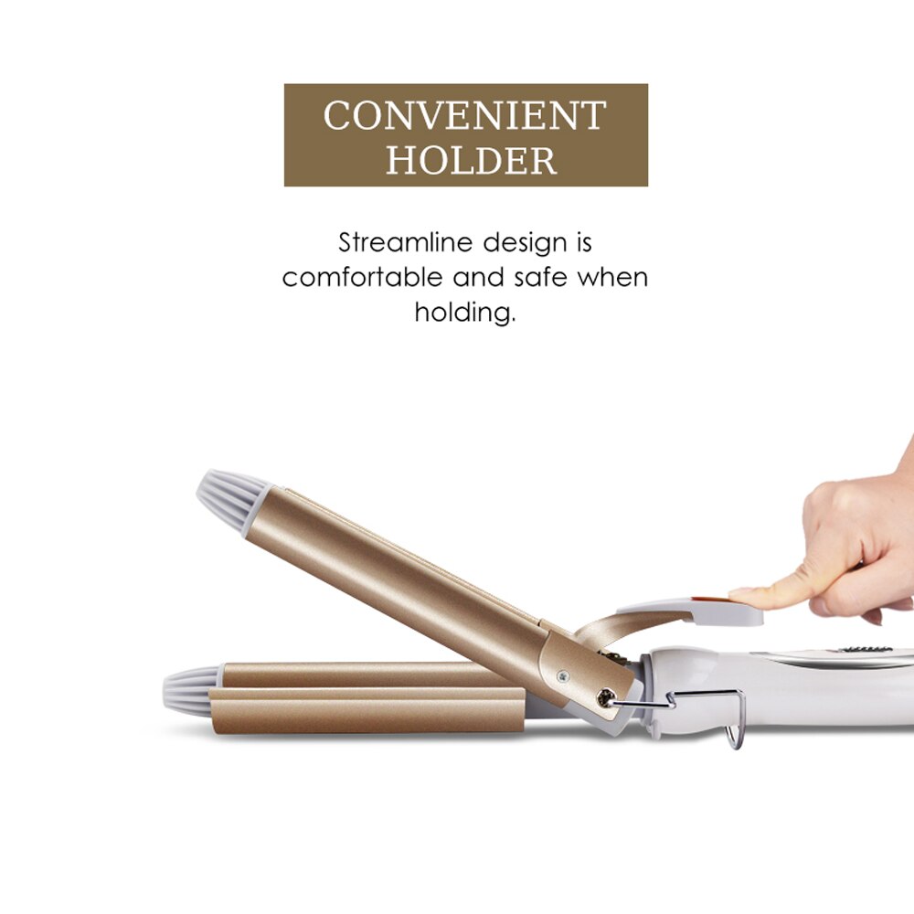 3 Barrel Curling Iron Wand Three Barrel Hair Waver... – Vicedeal