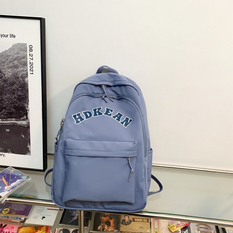 Letter Printing Women Backpack Men Nylon Book Bag ... – Grandado