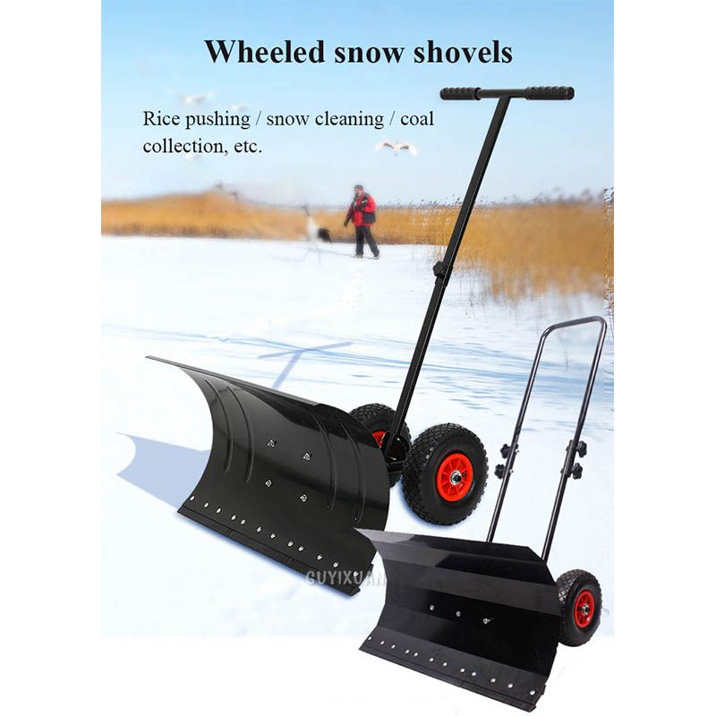 Wheeled Hand Push Snow Removal Shovel Large Snow R... – Grandado