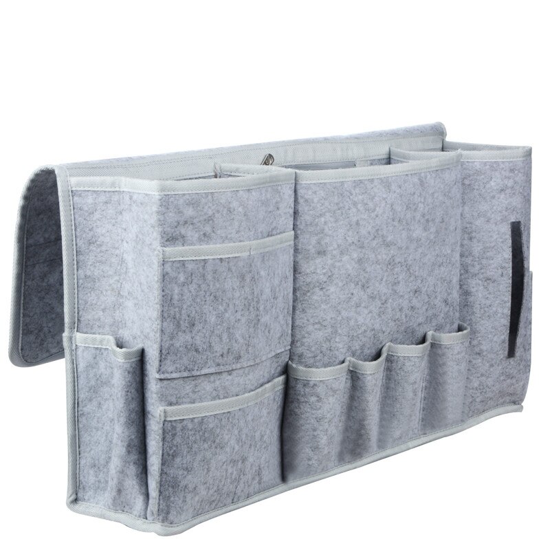 12 Pocket Bedside Caddy,Felt Bedside Table cabinet... – Grandado