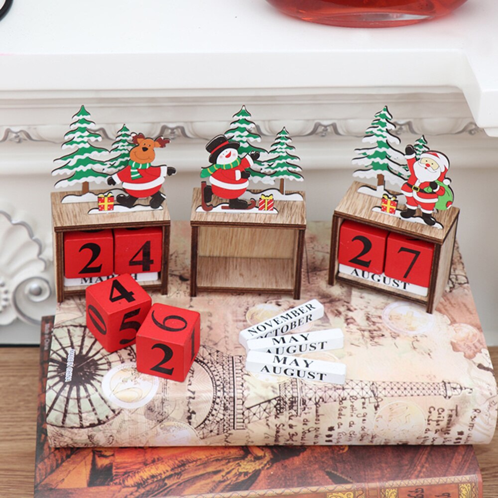 1pc Calendar Lightweight Christmas Durable Wooden ... – Grandado