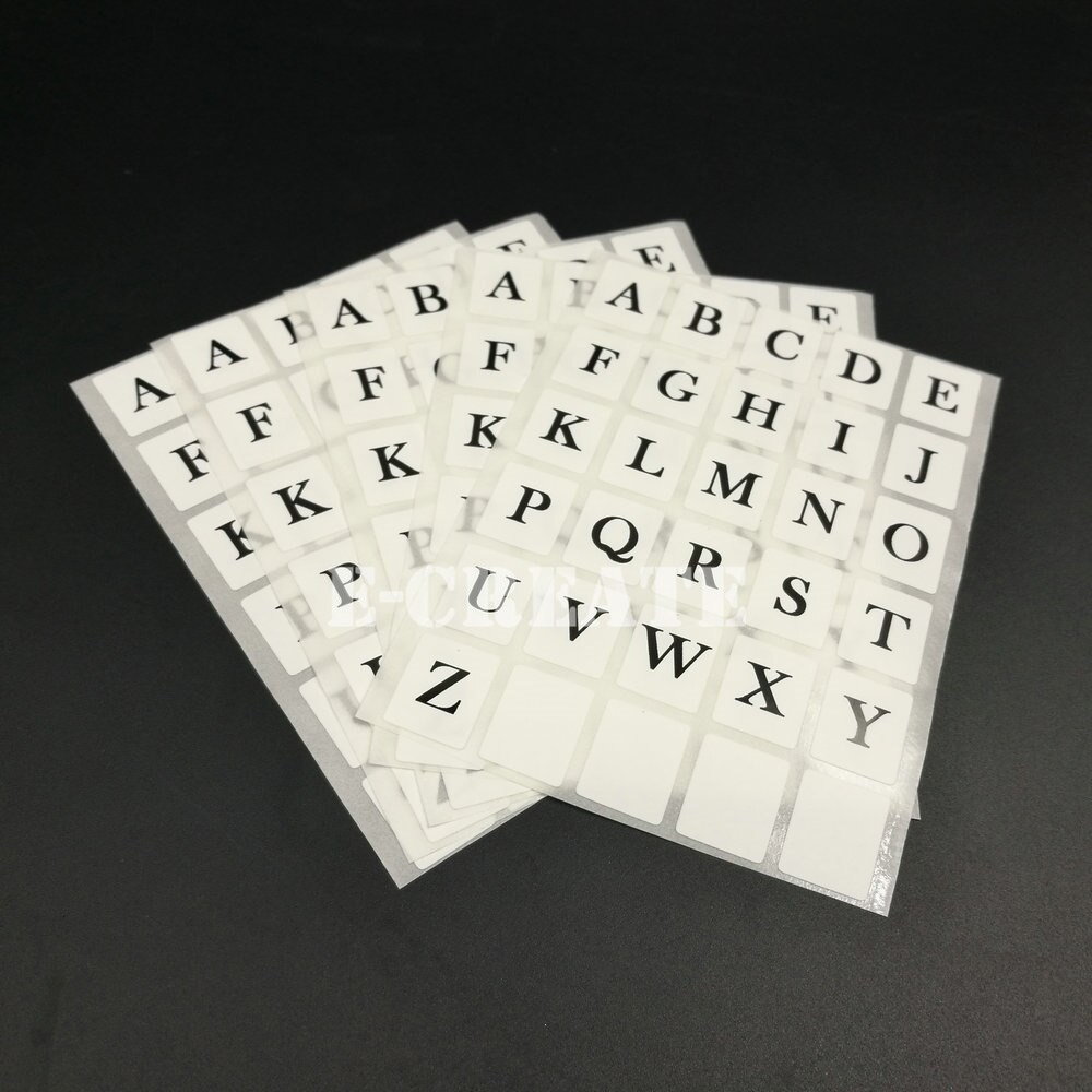 130 Alphabet Label Stickers A To Z Waterproof Blac... – Vicedeal