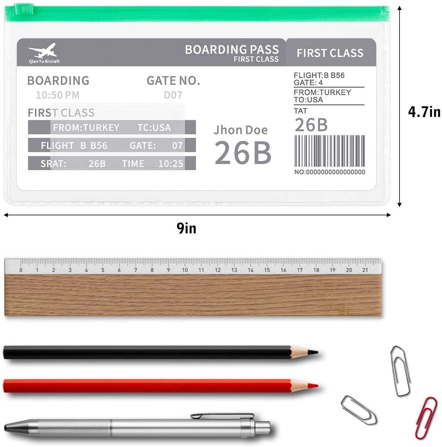 5PCS A4 A6 Size Plastic Envelopes Poly Clear Zip E... – Vicedeal