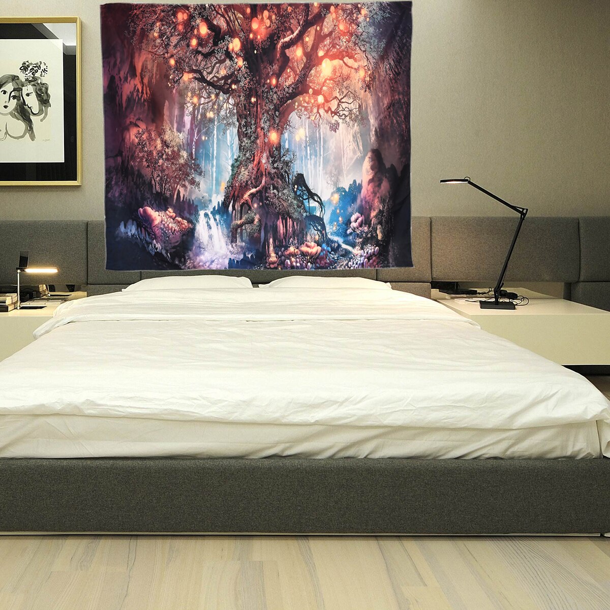 1Pc 3D Printing Tapestry Fantasy Plant Magical For... – Grandado