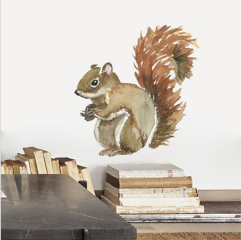Cute squirrel Wall sticker for kids babyroom home ... – Vicedeal