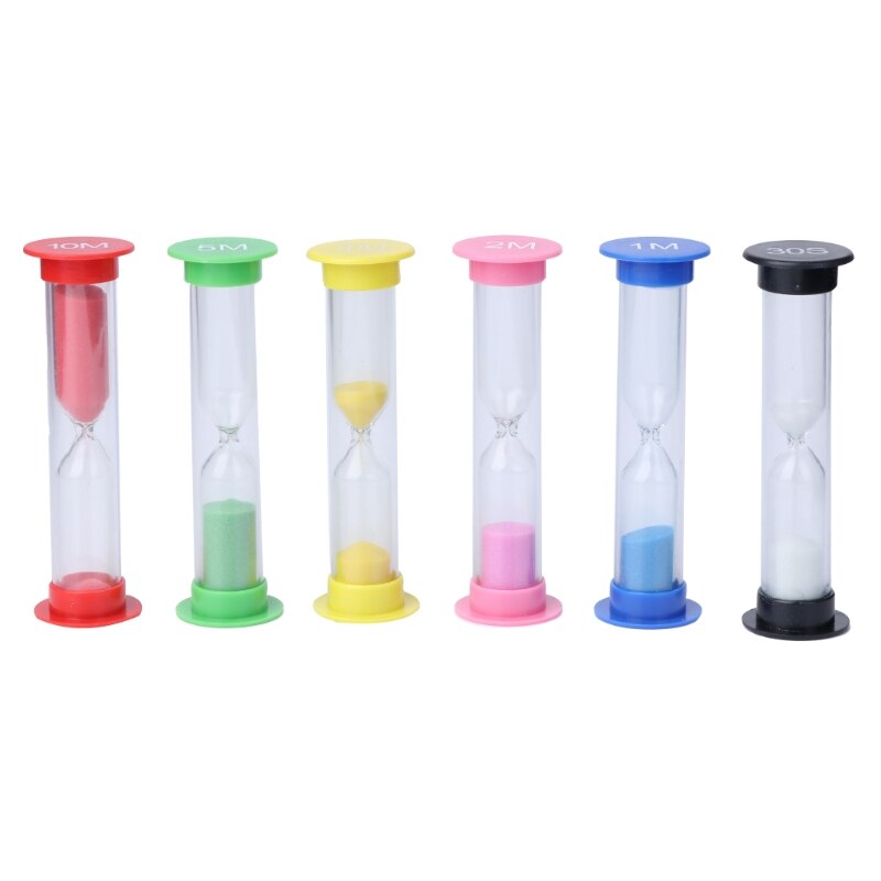 6 Pcs Colorful Sandglass Hourglass Sand Clocks Tim... – Grandado