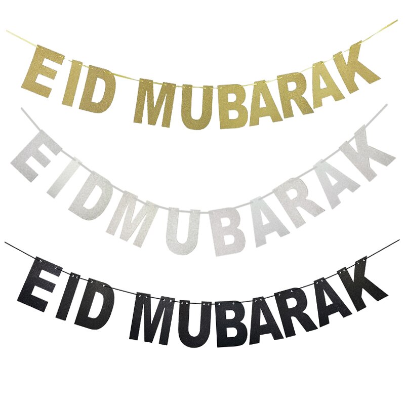 1 stk eid mubarak banner glitter ramadan kareem ba... – Vicedeal