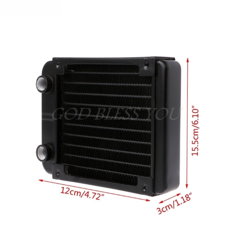 120mm Aluminum Computer Radiator Water Cooler 10 T... – Vicedeal