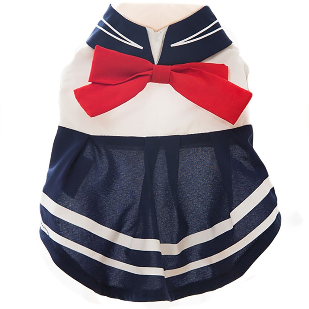 Navy uniform skirt dog clothes pet cat dog coat pu... – Vicedeal