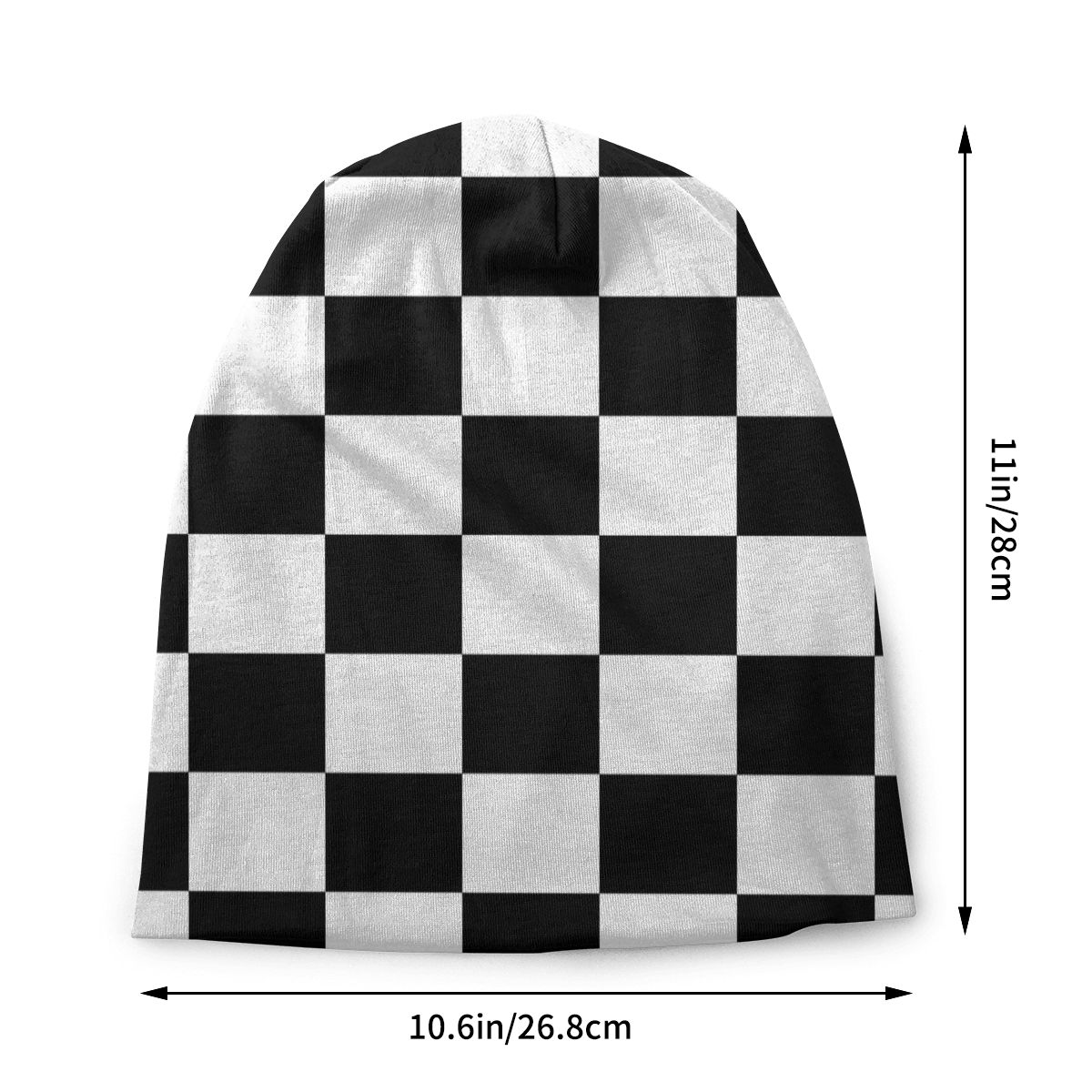 Black White Checkerboar Plaid Hats Autumn Winter S... – Vicedeal