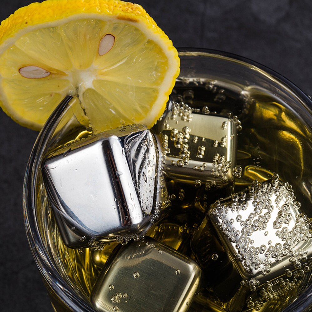 Stainless Steel Ice Cubes Reusable Ice Cubes with ... – Grandado