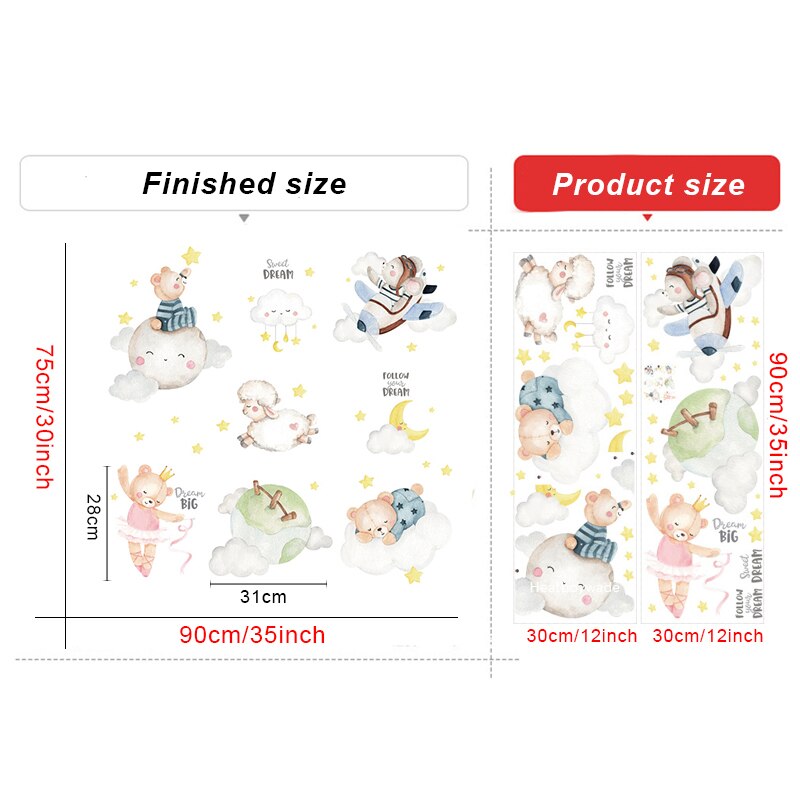 Cartoon Leuke Dieren Muurstickers Voor Kinderen Ka... – Vicedeal