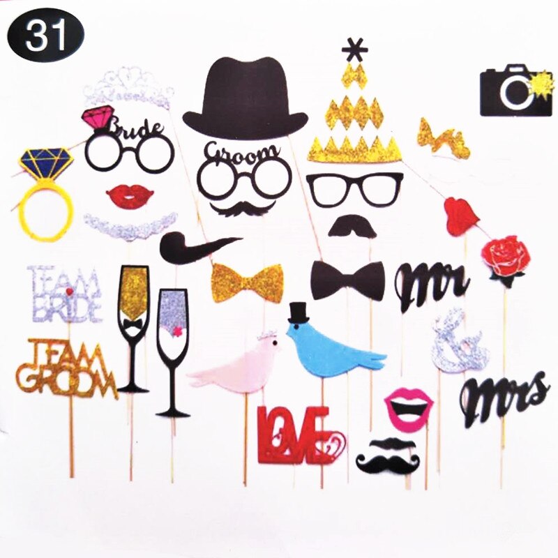 Wedding Photo Booth Props Bruid Om Grappige Photob... – Vicedeal