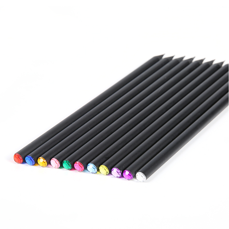 4 pcs/lot Kawaii Diamond Color Pencil Black HB Woo... – Grandado