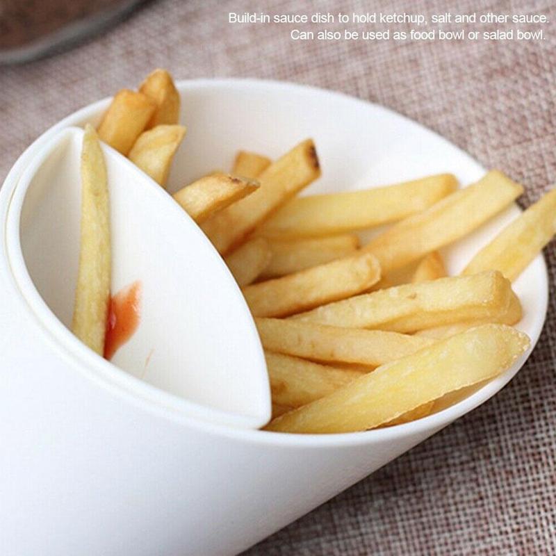 2 In 1 French Fry Potato Cone Chips With Dipping C... – Grandado