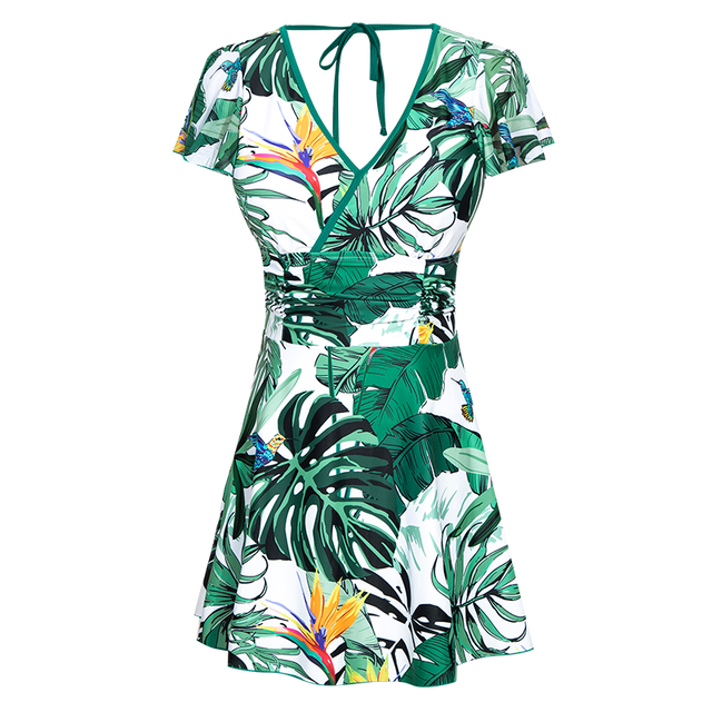 Een Stuk Vrouwen Plus Size Badmode Badpak Plant Ge... – Vicedeal