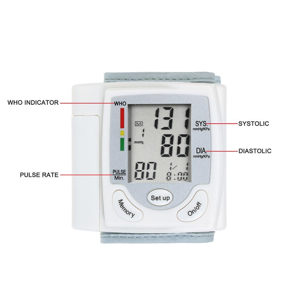 Digital Wrist Blood Pressure Monitor Pulse Meter H... – Grandado
