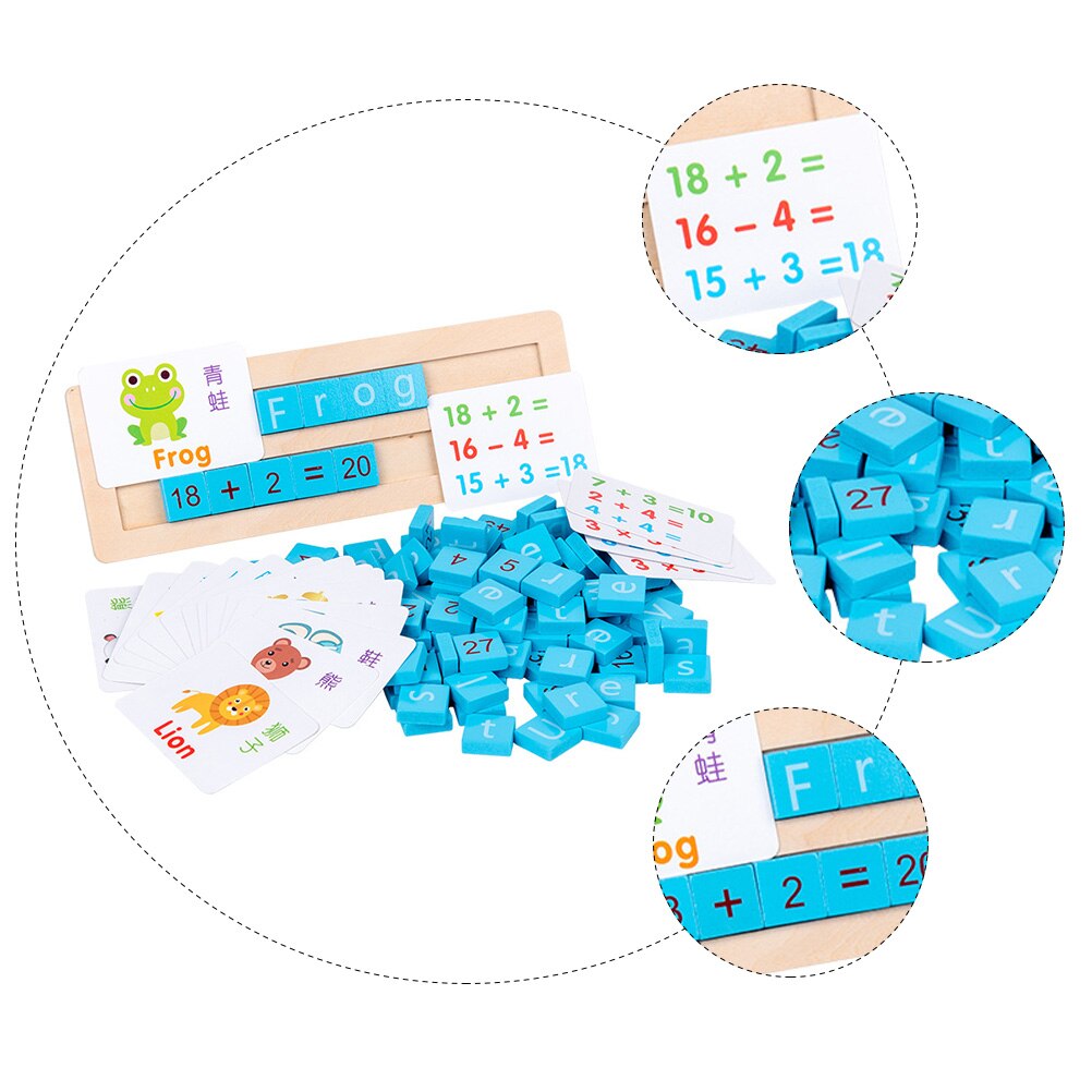 1 Set Kids Number Alphabet Puzzle Kids Wooden Educ... – Grandado