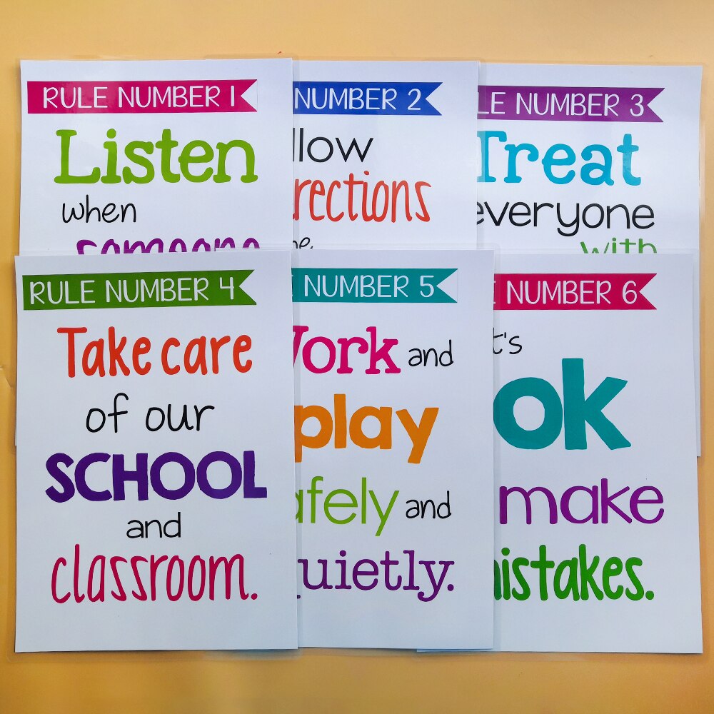 6Pcs/Set English A4 Plastic Big Card Growth Mindse... – Grandado