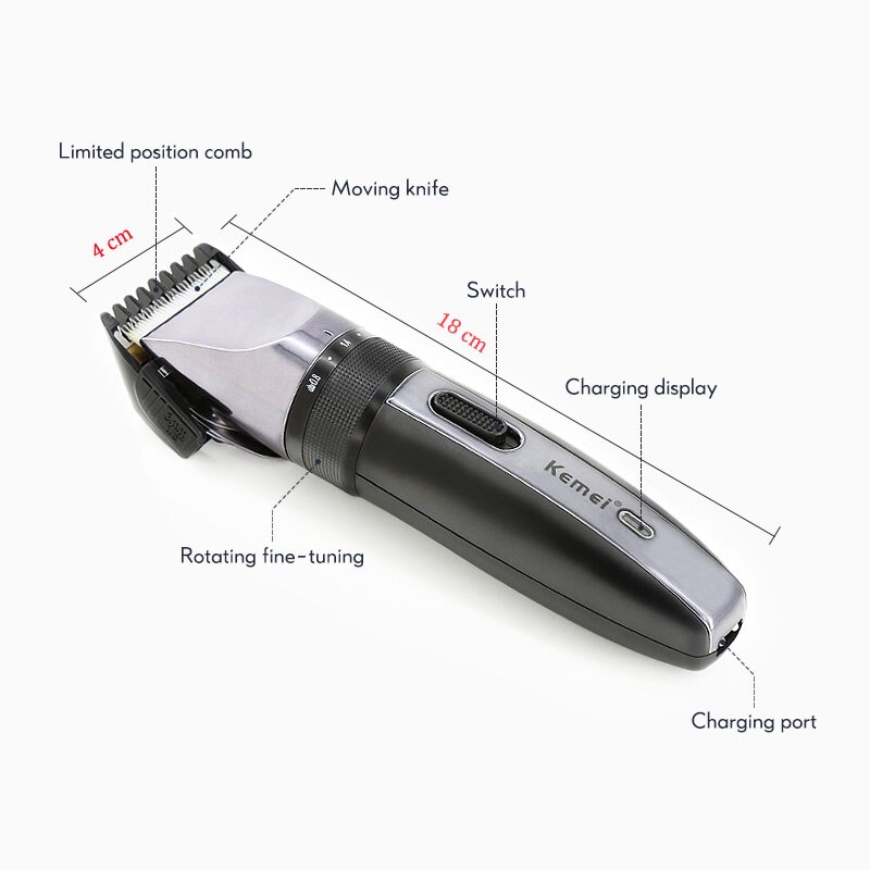 Low Noise Hair Trimmer Stainless Steel Electric Cl... – Vicedeal