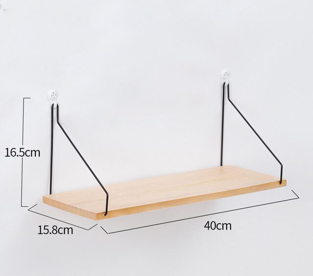 Nordic Decoratieve Planken Opbergrek Houten Muur P... – Vicedeal