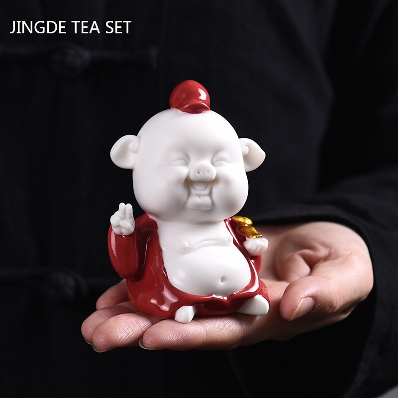 Statue de cochon en céramique, décoration de la ma... – Grandado