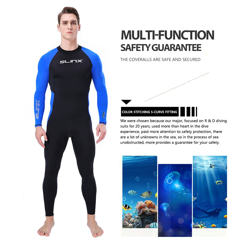 Men's One Piece Lycra Diving Wetsuit Long Slee... – Vicedeal