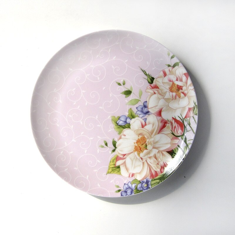 8inch, 4pcs/set, bone china dinnerware, floral vin... – Grandado