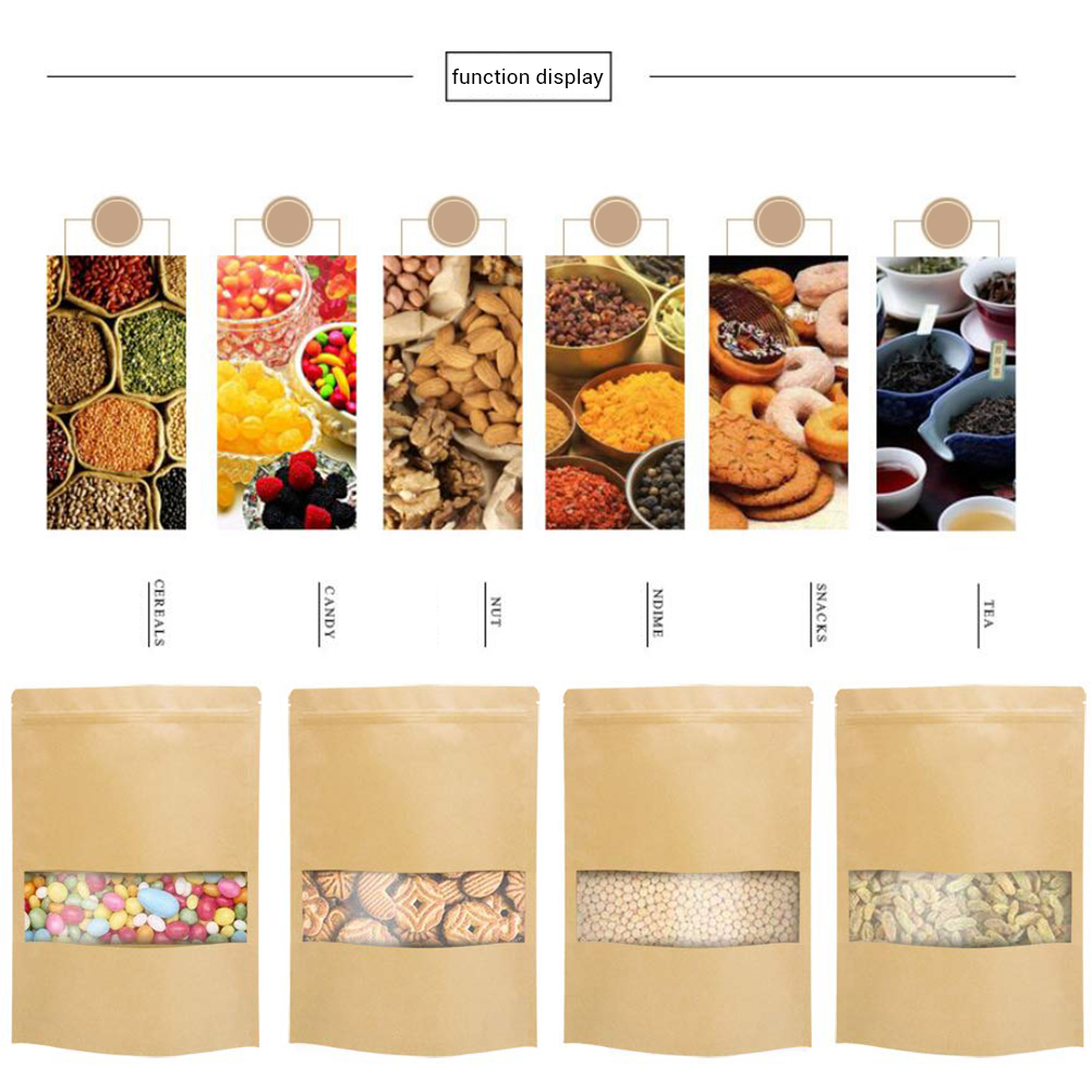 50pcs Brown Kraft Paper Candy Bags Wedding Packagi... – Grandado