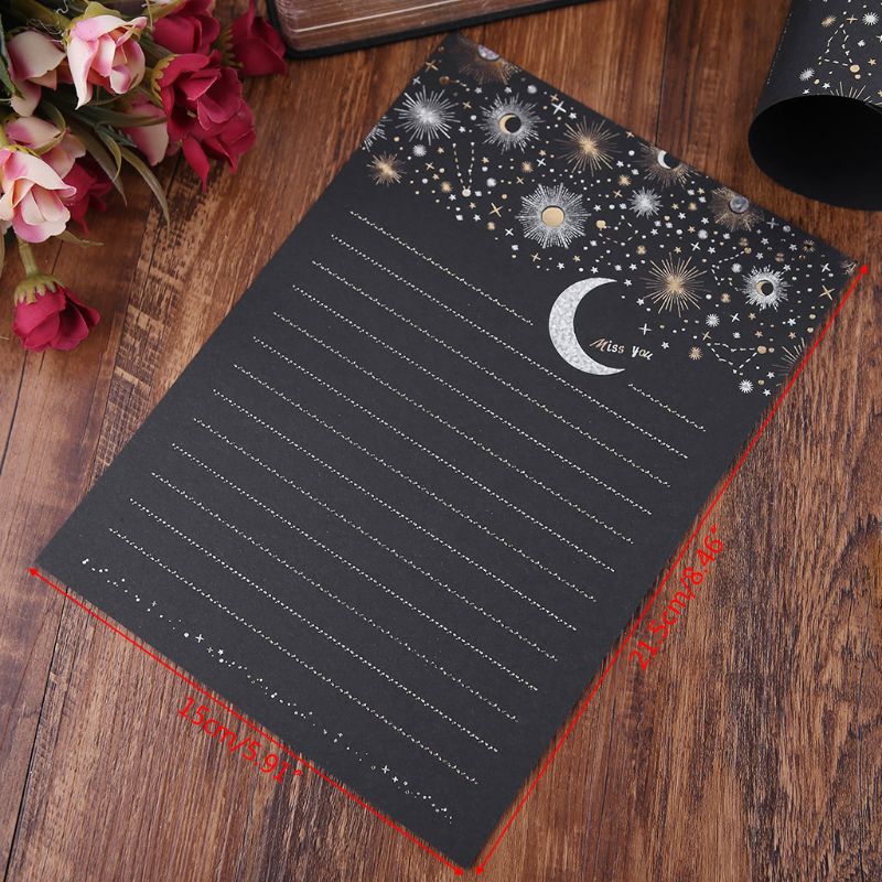 12pcs/pack Starry Sky Writing Letter Stationery Ro... – Grandado