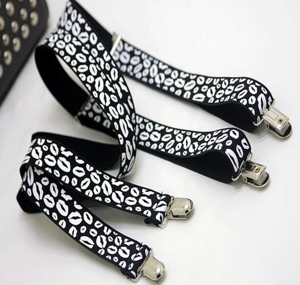 vrouwen lippen patroon 4 clip riem clip Britse opk... – Vicedeal