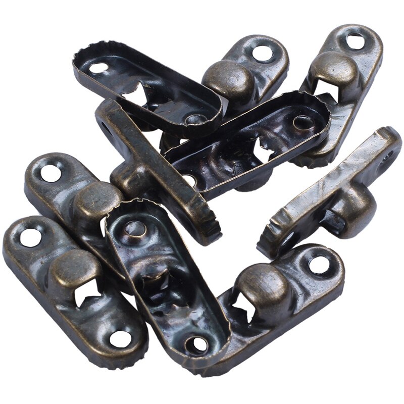 swing hook clasp metal antique brass jewellery box... – Grandado