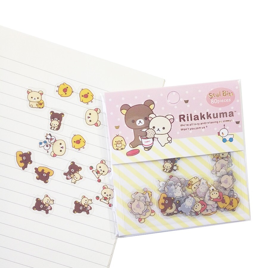 80 Pcs/lot Kawaii Cute Bear Cat Rabbit Sticker DIY... – Grandado