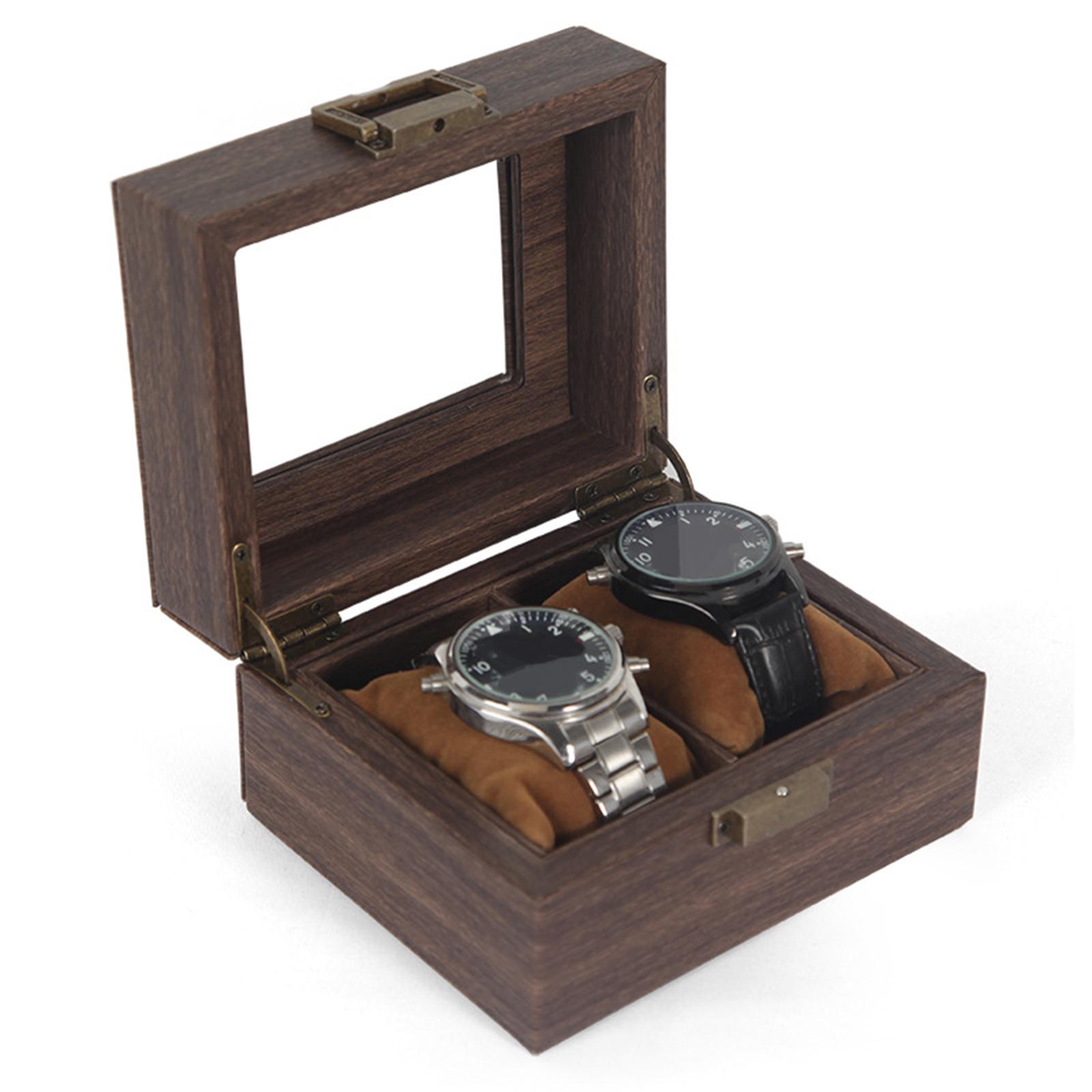 Watch Display Case and Lock Wood Vintage with Glas... – Grandado