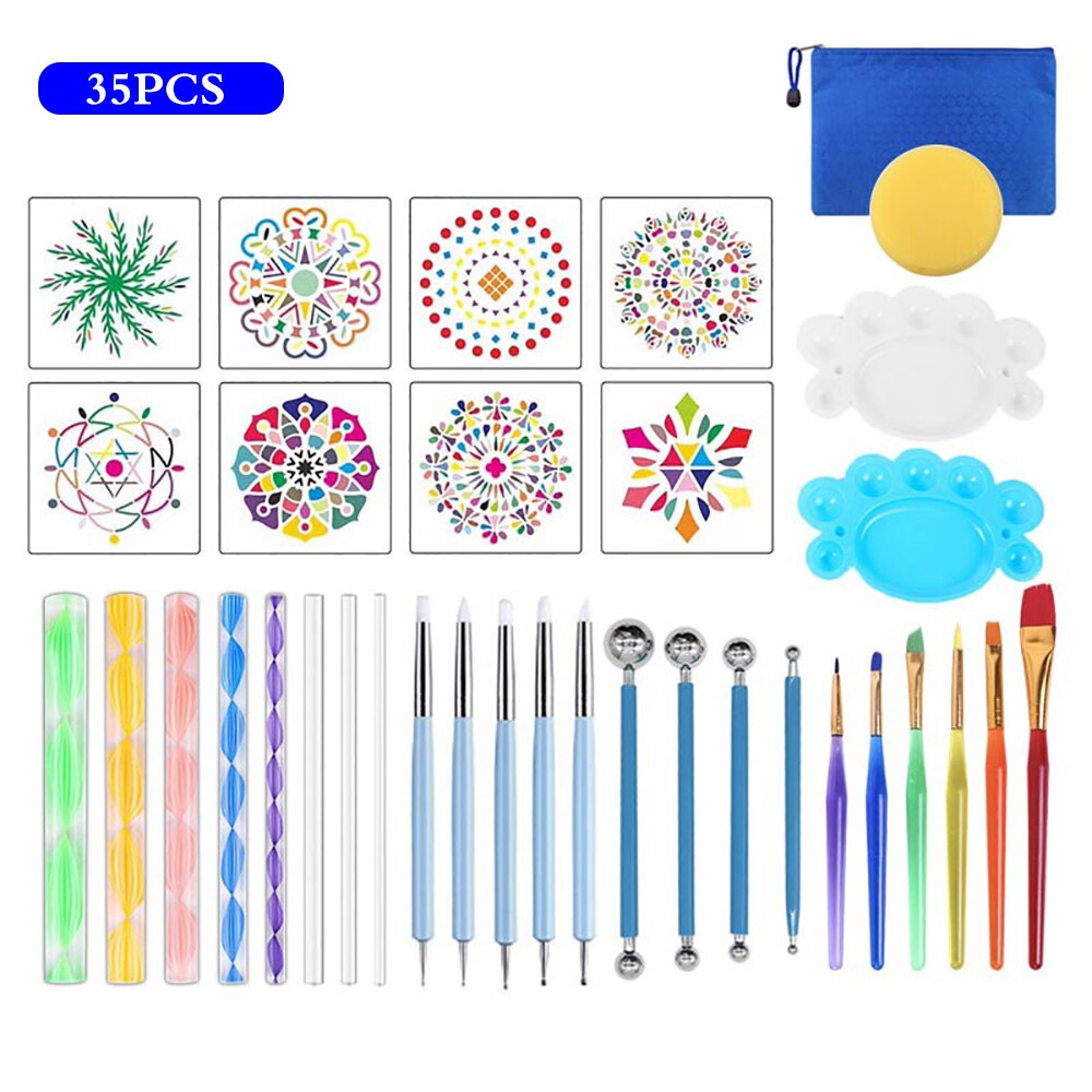 35Pcs Mandala Dotting Kit Set Pen Dotting Tools Ma... – Grandado