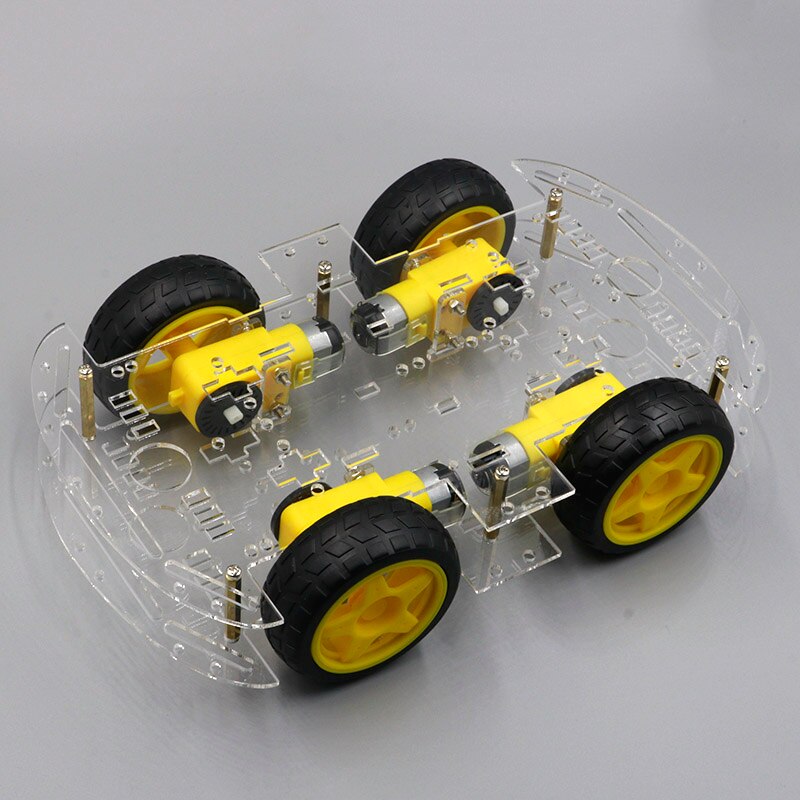 Smart car chassis 4WD car 4-wheel drive car Tracki... – Grandado