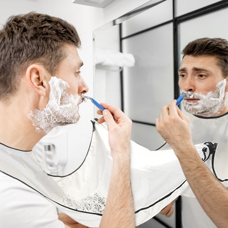 Beard Shave Apron With Suction Cup Bib Trimmer Raz... – Grandado