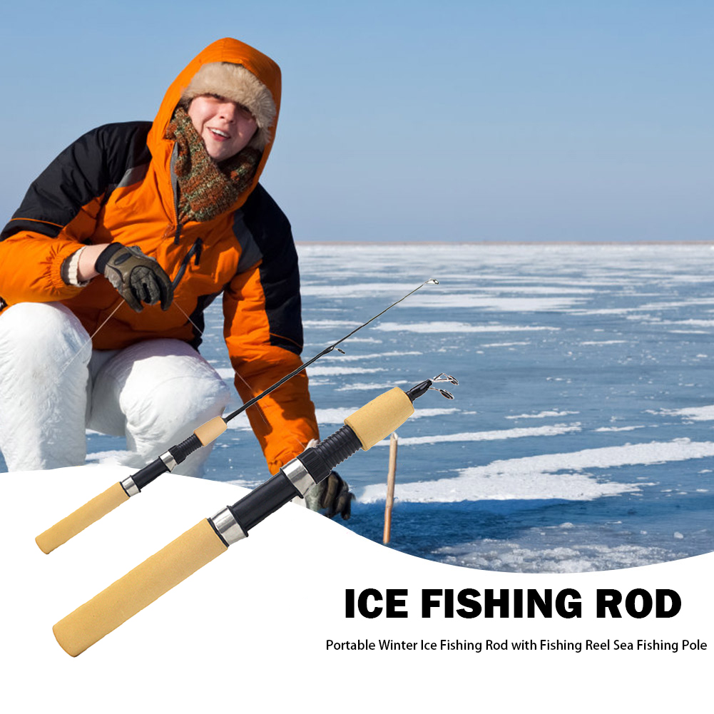 Winter Ice Fishing Rod with Fish Reel Fishing Tack... – Grandado